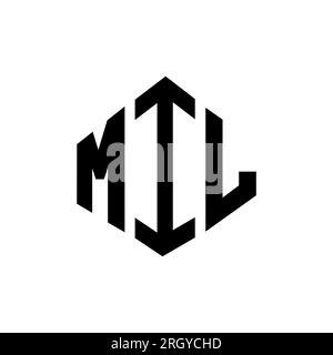 MIL letter logo design with polygon shape. MIL polygon and cube shape ...