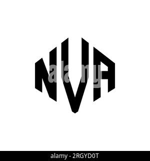 NVA letter logo design with polygon shape. NVA polygon and cube shape ...