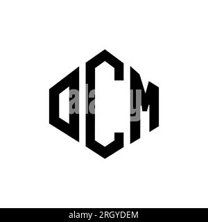 OCM letter logo design with polygon shape. OCM polygon and cube shape ...