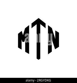 MTN letter logo design with polygon shape. MTN polygon and cube shape ...