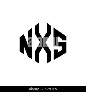 NXS letter logo design with polygon shape. NXS polygon and cube shape ...