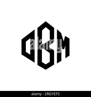 OBM letter logo design with polygon shape. OBM polygon and cube shape ...