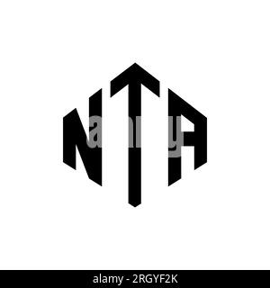 NTA letter logo design with polygon shape. NTA polygon and cube shape ...