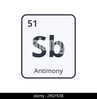 Antimony symbol. Element number 51 of the Periodic Table of the ...
