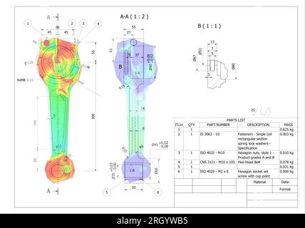 finite element method, FEM, analysis and Engineering Technical Drawing ...