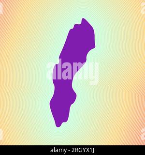 Sweden shape on gradient background. Country map with scratch texture ...