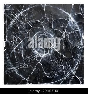 Abstract grunge black vinyl record album paper sleeve texture on white ...