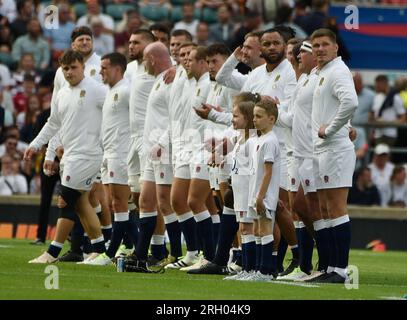 England line up prior to the Rugby World Cup 2023 quarter-final match ...