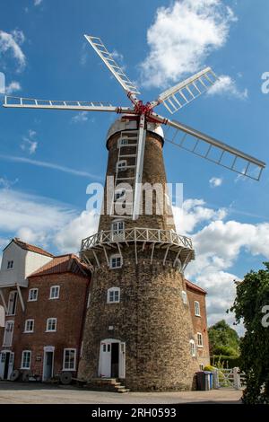 Maud Foster Windmill, Boston, Lincolnshire, UK. A working flour mill ...
