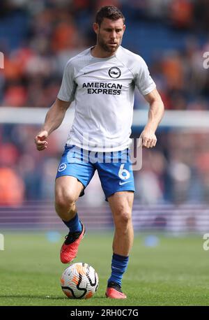 James Milner warms up for Brighton & Hove Albion at the AMEX Stadium ...