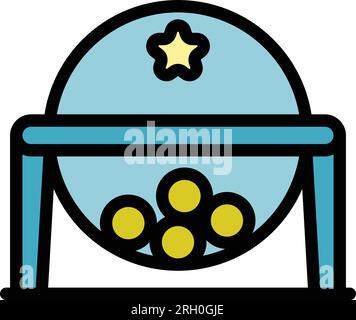 wheel and balls lotto color icon vector illustration Stock Vector Image ...