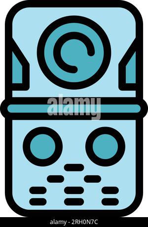 Video intercom monitor icon outline vector. Door system. Entrance ...