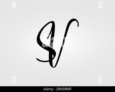 Initial SV letter Logo Design vector Template. Monogram, lettermark SV ...