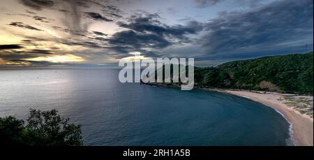 Mui Dien Lighthouse in the morning at Phu Yen province, Viet Nam Stock ...
