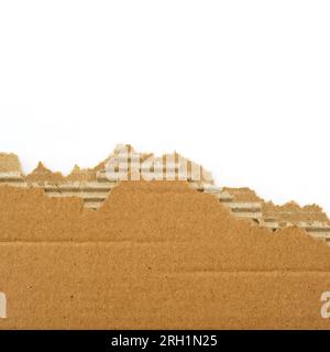 pieces of brown teared cardboard isolated Stock Photo - Alamy