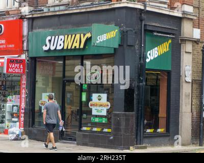 subway sandwich bar shop front Stock Photo - Alamy
