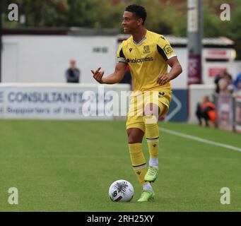 L-R Nathan Ralph of Southend United Dagenham & Redbridge's Dean Rance ...
