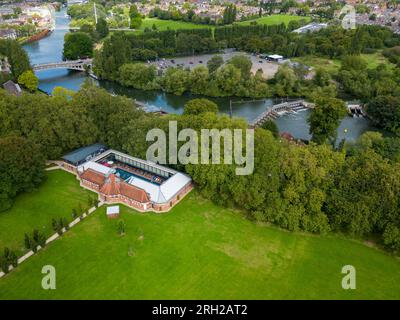 Aerial View of the Thames Lido in Reading Stock Photo - Alamy