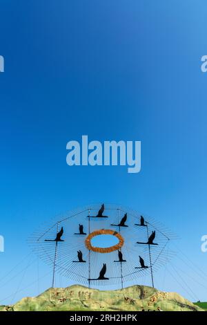 Geese in Flight sculpture on North Dakota’s Enchanted Highway Stock ...