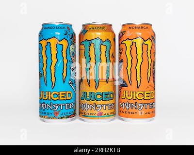 Monster Energy Mango Loco beverage. The flavor tastes like fruits and ...