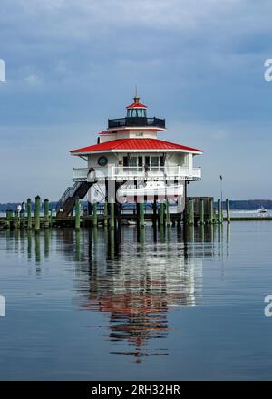 Choptank River Lighthouse on the waterfront in Cambridge, Maryland ...