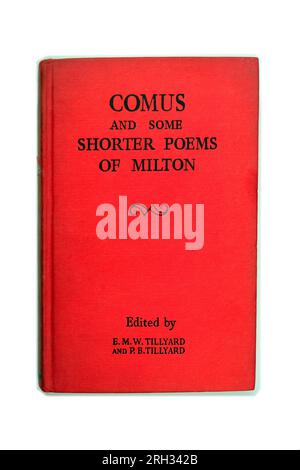 Comus And Some Shorter Poems Of Milton. Hardback book on white ...