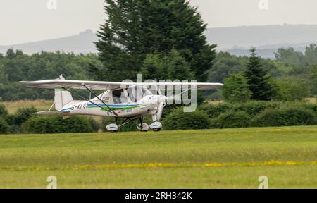 IKarus C42 Microlight at Cotswold Airport using Zero SynAVGas UL91 fuel ...