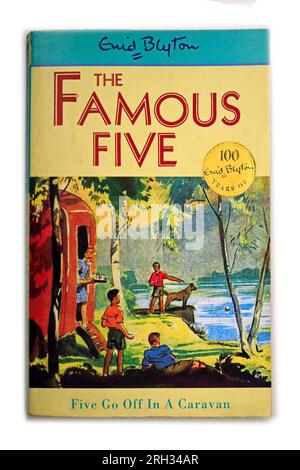 Five go off In A Caravan by Enid Blyton. Famous Five paperback on white ...
