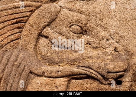 Details on the wall of Pharaoh Taharqa's shrine to Amun-Re, the ...