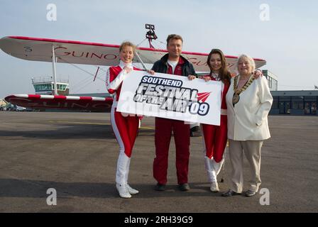 Promoting Southend Airshow Guinot sponsored Aerosuperbatics wingwalking ...