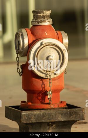 Vertical shot of a yellow fire hydrant in a field at daytime Stock ...