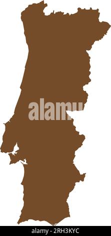 BLACK CMYK color map of PORTUGAL Stock Vector Image & Art - Alamy