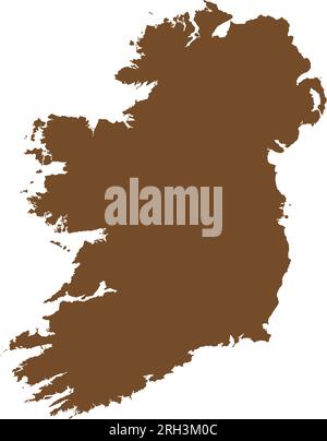 BLACK CMYK color map of IRELAND Stock Vector Image & Art - Alamy