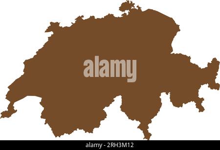 BLACK CMYK color map of SWITZERLAND Stock Vector Image & Art - Alamy