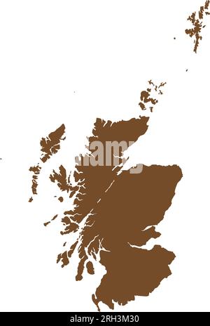BROWN CMYK color map of EUROPE (with country borders Stock Vector Image ...