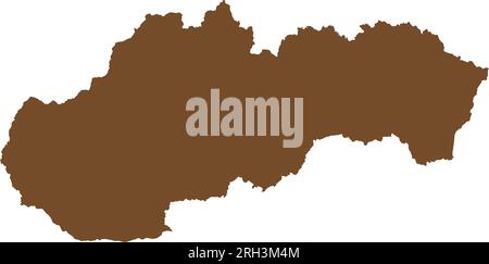 BLACK CMYK color map of SLOVAKIA Stock Vector Image & Art - Alamy