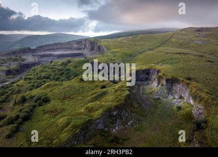 The limestone quarries in Penwyllt (wild headland) in the Upper Swansea ...