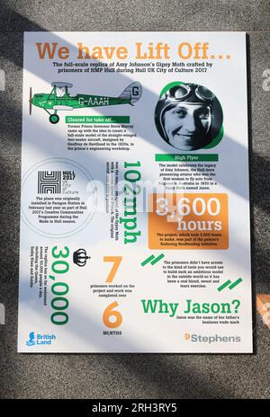 The full-scale replica of Amy Johnson's Gipsy Moth crafted by prisoners ...