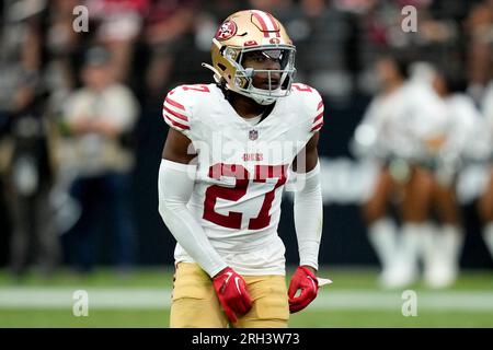San Francisco 49ers safety Ji'Ayir Brown (27) plays against the Las ...