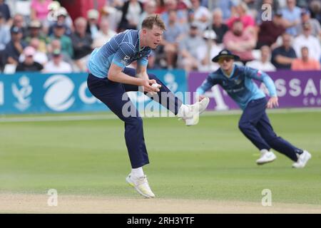 Matthew Revis of Yorkshire takes a catch to dismiss ben Raine of Durham ...