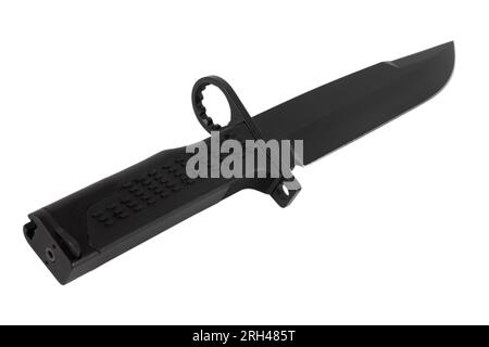 Modern bayonet for assault rifle isolated on white background Stock ...