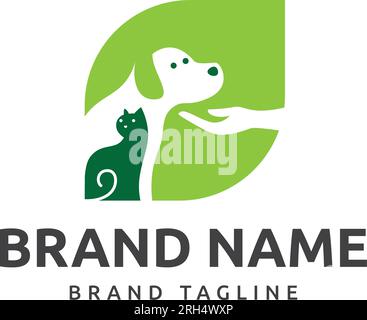 minimal love dog cat pets logo design Stock Vector Image & Art - Alamy