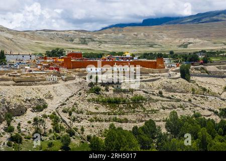 The forbidden Kingdom of Lo Manthang with Monastery, Palace and Village ...