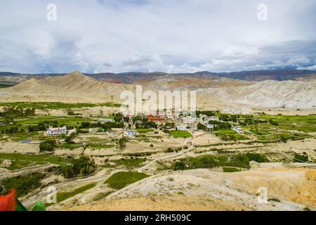 The forbidden Kingdom of Lo Manthang with Monastery, Palace and Village ...
