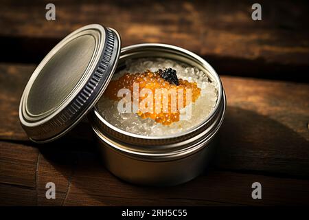Luxurious caviar food composition for gourmet dining and culinary ...