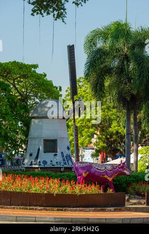 The Dutch Windmill at Red Square, Malacca, Malaysia Stock Photo - Alamy