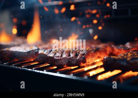 Perfectly grilled meat food composition showcasing its juicy and ...
