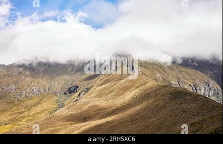 Trail to Ruminahui volcano, Cotopaxi National Park, Ecuador Stock Photo ...