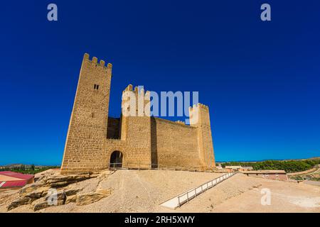 Exterior view of the Sadaba castle in Zaragoza Province, Aragon in ...