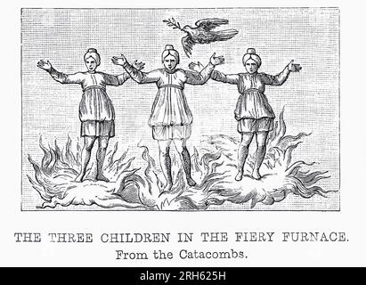 The Fiery Furnace - The Book of Daniel - Old Testament Bible Stock ...